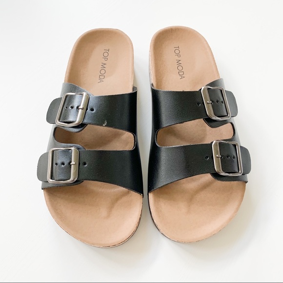 TOP Moda | Shoes | Top Moda Buckle Slide Sandal Mars | Poshmark